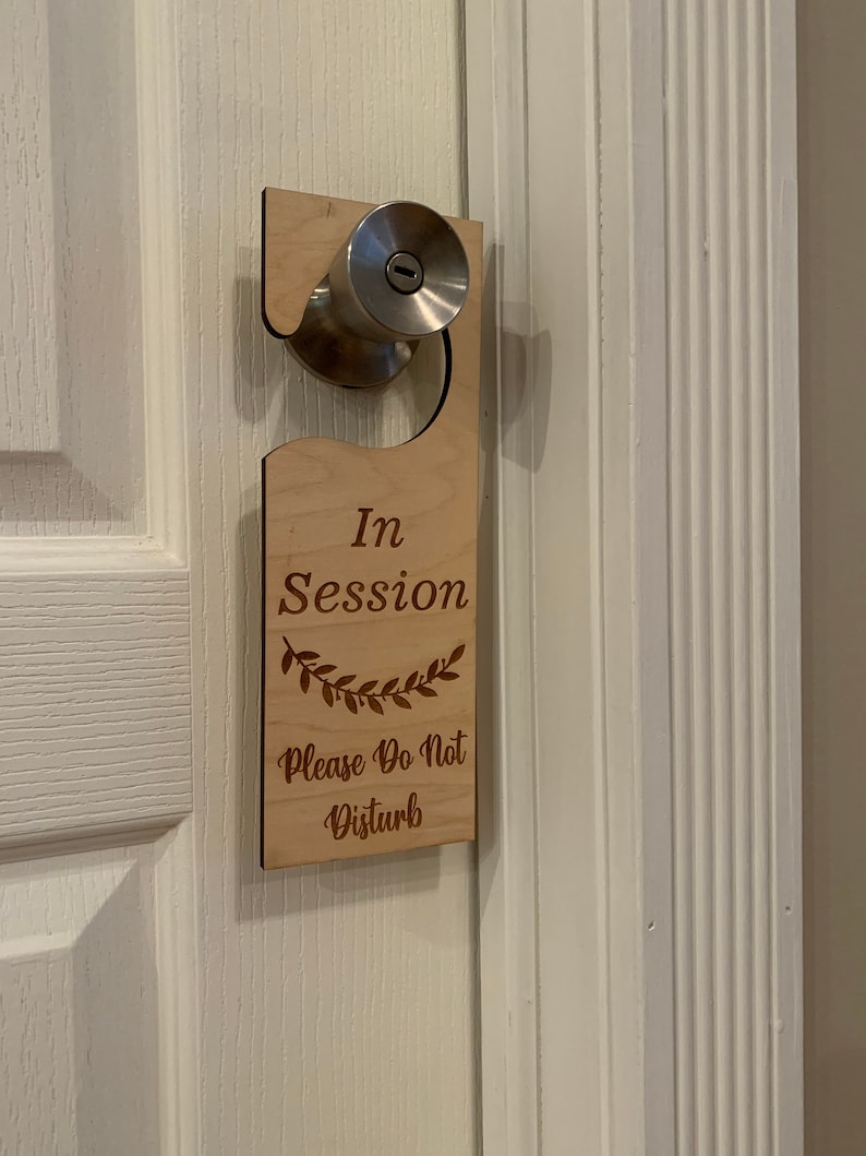In Session Door Hanger Sign Door Sign Hanger Office Sign Do | Etsy