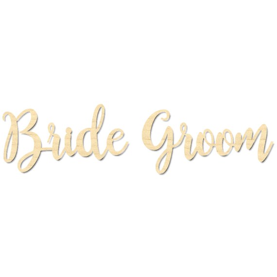 Bride Groom Sign Bride and Groom Placement Markers Wedding - Etsy