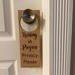 Nursing Door Sign- Privacy Please Door Hanger- Breastfeeding Door Sign ...