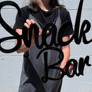 Snack Bar Sign- Wooden Snack Bar Wording - Etsy