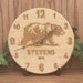 Personalized Bear Wall Clock Wooden Bear Lodge Clock - Etsy