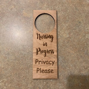 Nursing Door Sign- Privacy Please Door Hanger- Breastfeeding Door Sign ...