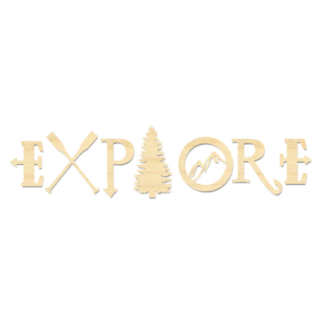 Explore Sign - Travel Themed Laser Cut Wood Art - Etsy