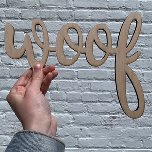 Woof Script Wording- Woof Wording- Woof Sign - Etsy