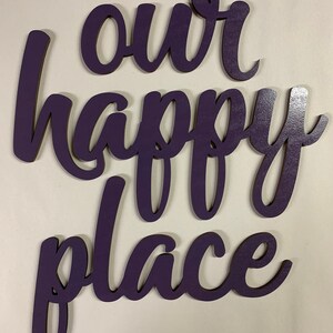 Our Happy Place Sign- Our Happy Place Laser Cut Wording - Etsy