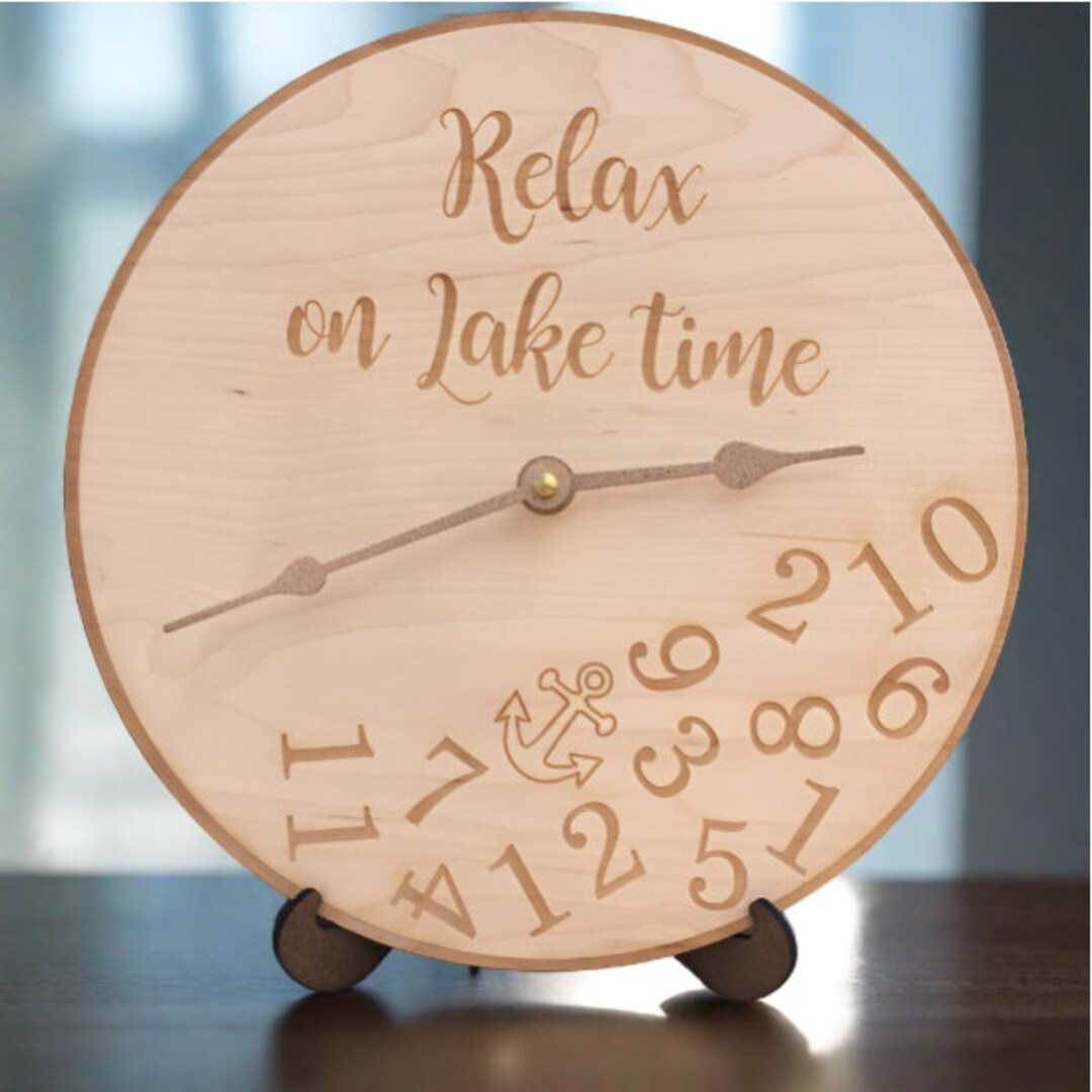 Relax on Lake Time Clock- Whatever Clock- Personalized Lake Clock - Etsy