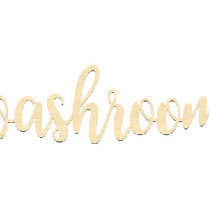 Washroom Laser Cut Sign Washroom Wording Bathroom Sign | Etsy