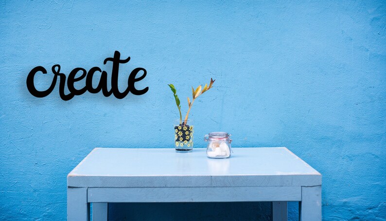 Create Sign Create Wall Sign Create Wording Laser Cut Out | Etsy