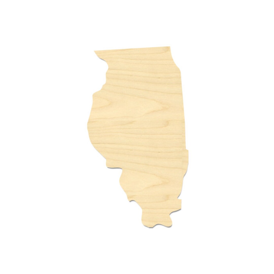 Illinois State Shape- Laser Cut Illinois State Shape - Etsy