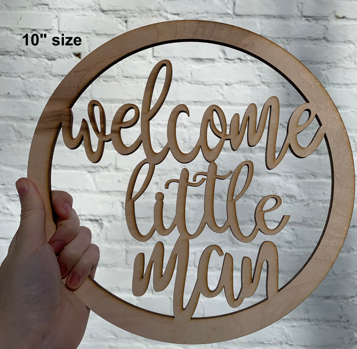 Welcome Little Man Sign- Baby Shower Door Wreath - Etsy