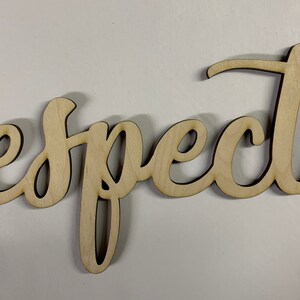 Respect Sign- Respect Wooden Wording- Respect- Laser Cut Respect Sign ...