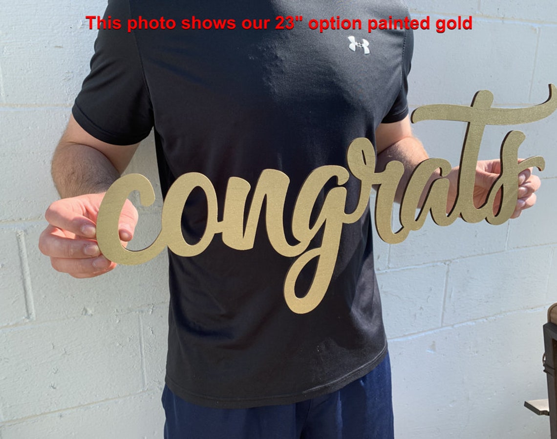 Congrats Sign Congratulations Laser Cut Sign Congrats - Etsy