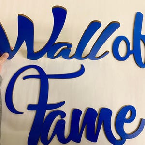 Wall of Fame Sign-wooden Wall of Fame Laser Cut Wording - Etsy
