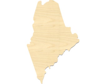 MAINE State Wood Cut Out Silhouette Wall Art Decor House Warming - Etsy