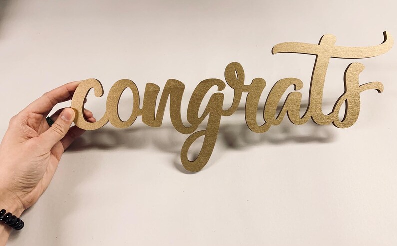Congrats Sign- Congratulations Laser Cut Sign- Congrats Wording Sign - Etsy