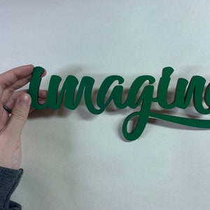 Imagine Sign- Imagine Laser Cut Wording - Etsy