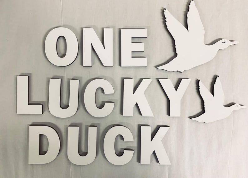 One Lucky Duck Birthday Arch Sign | First Birthday Backdrop | Duck ...