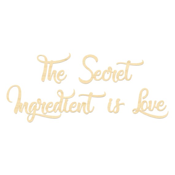 The Secret Ingredient is Love Sign-kitchen Sign | Etsy