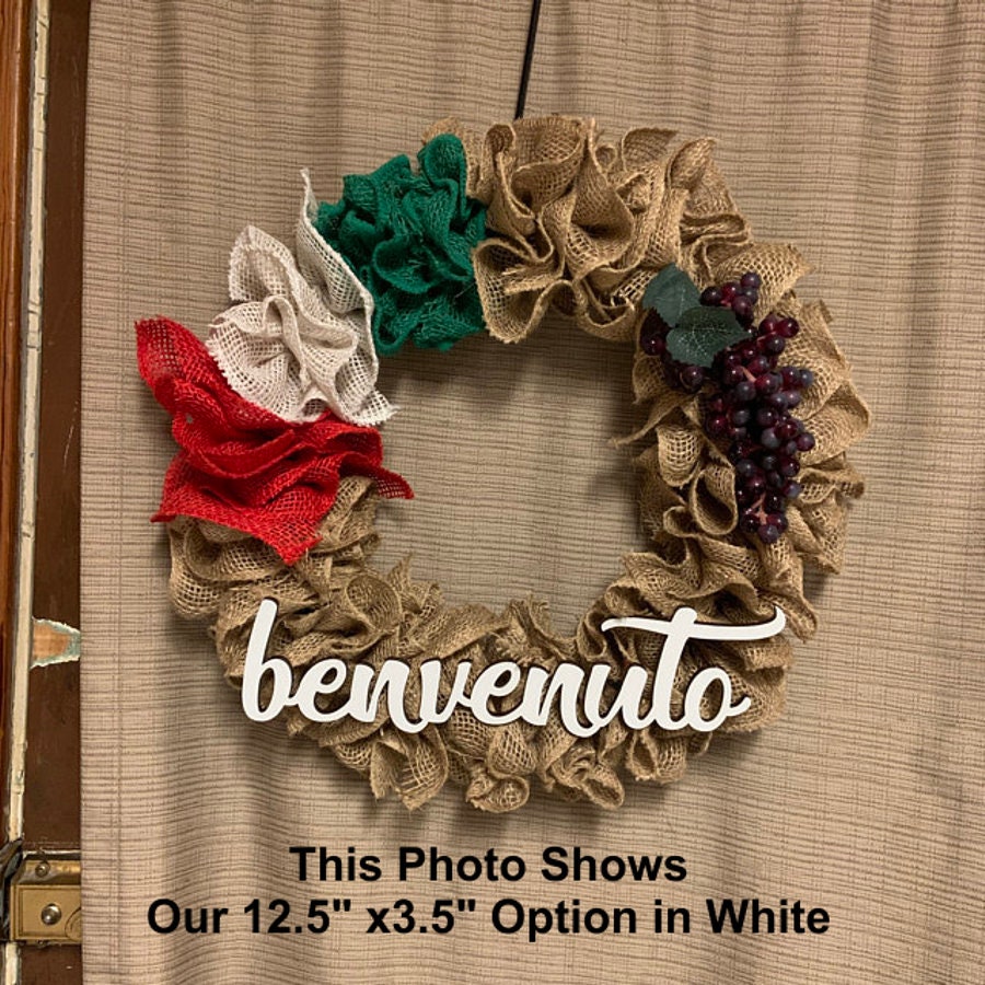 Benvenuto Sign Italian Welcome Sign Benvenuto Wall Sign - Etsy