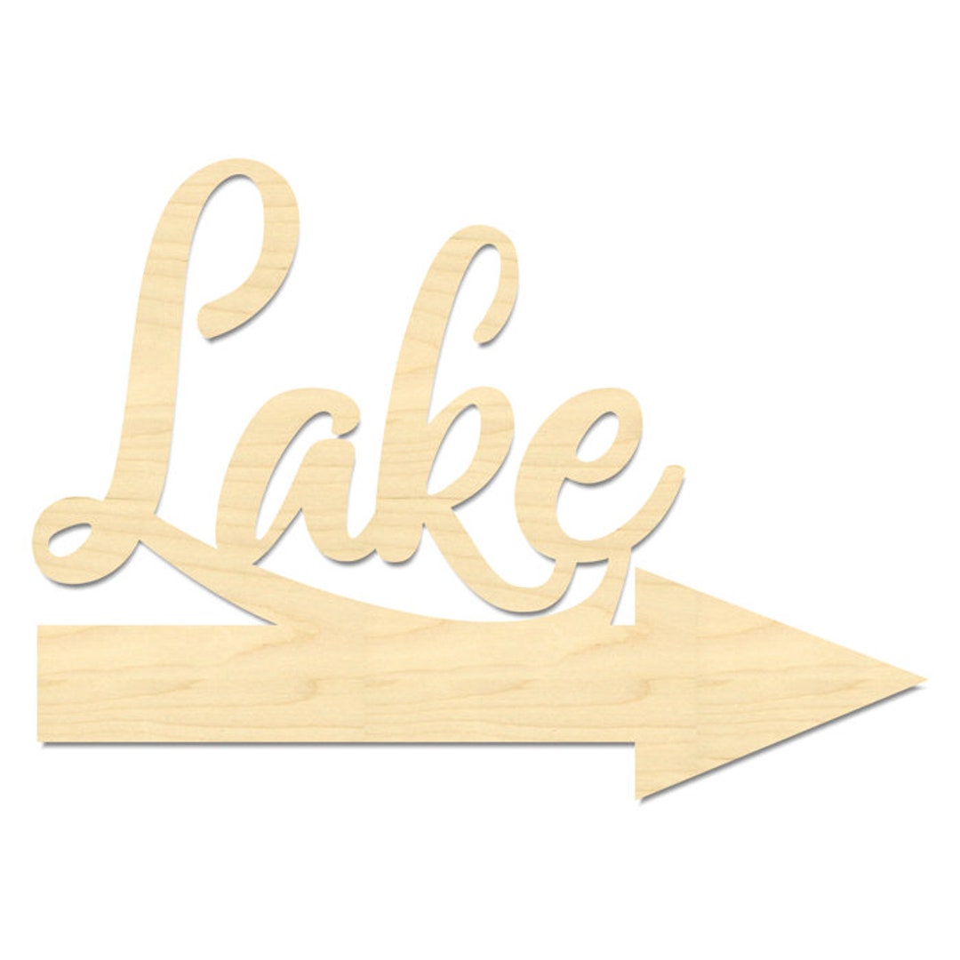 Lake Sign- Wooden Lake Arrow Sign- Lake Arrow Sign - Etsy