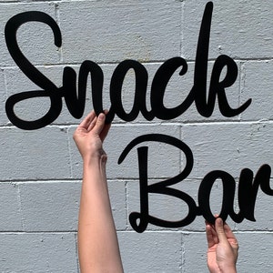 Snack Bar Sign- Wooden Snack Bar Wording - Etsy