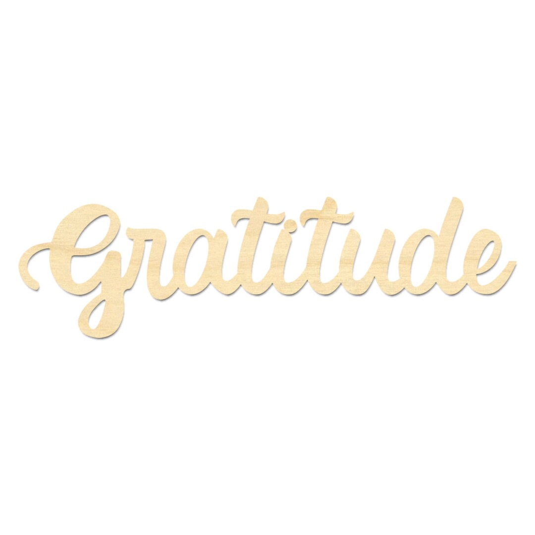 Gratitude Sign- Wooden Gratitude Wording - Etsy