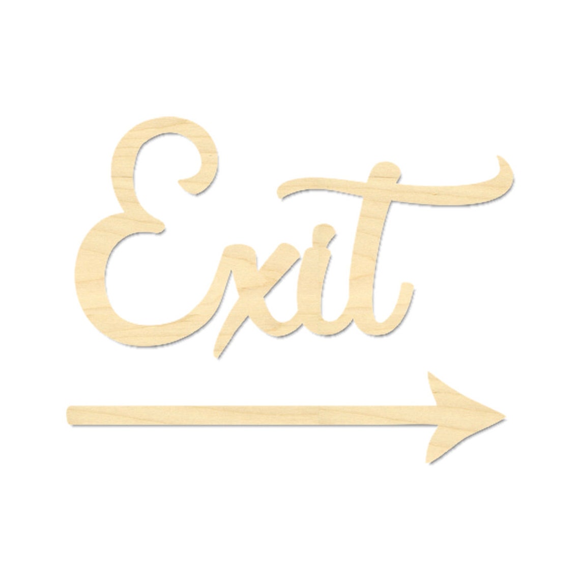 Exit Sign With Arrow Wooden Exit Sign - Etsy