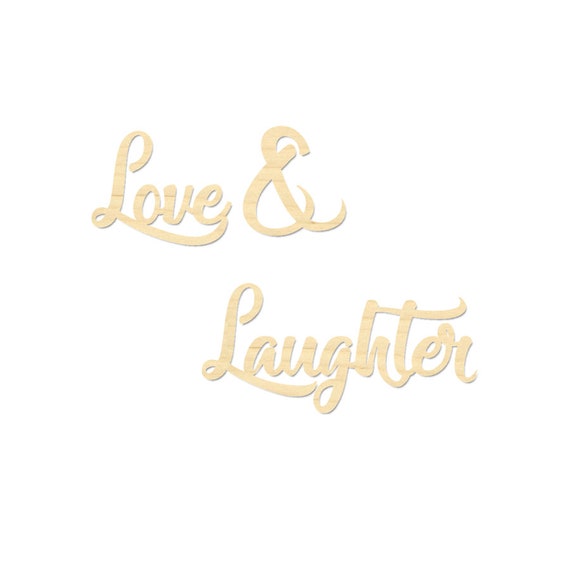 Love & Laughter Wooden Wording Love and Laughter Sign | Etsy