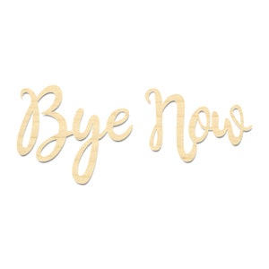 Bye Now Sign- Bye Now Laser Cut Wording- Bye Now Door Sign- Bye Sign - Etsy