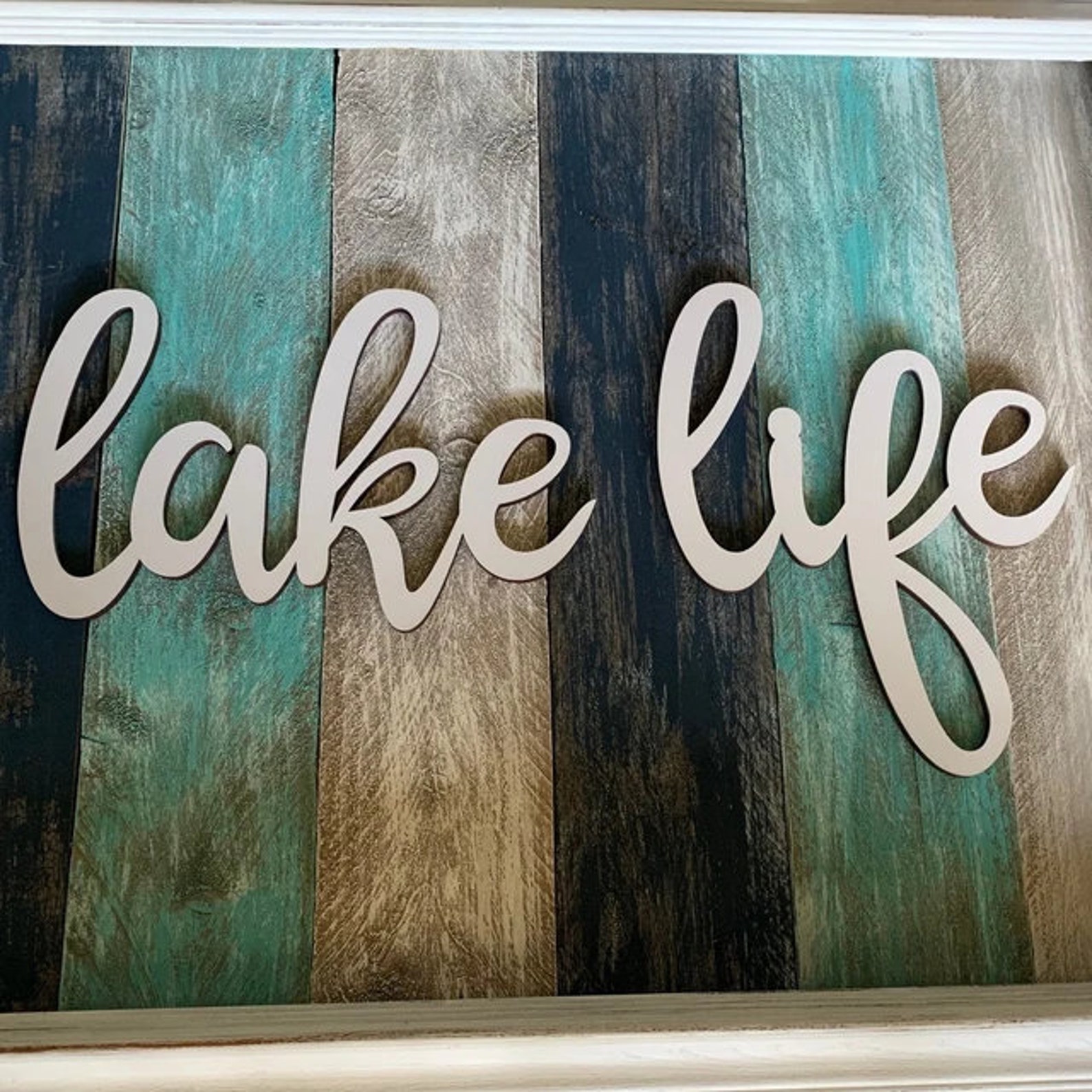 Lake Life Sign Lake Life Script Wording Laser Cut Out - Etsy