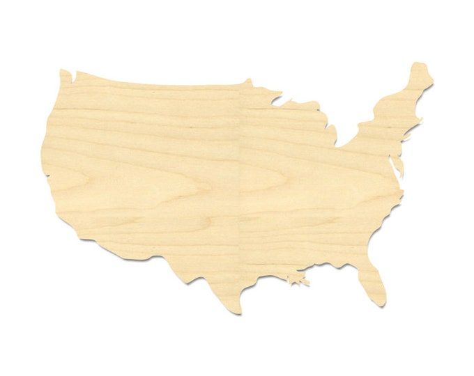 Map of United States USA US Wood Cutout Map MDF Cutout - Etsy