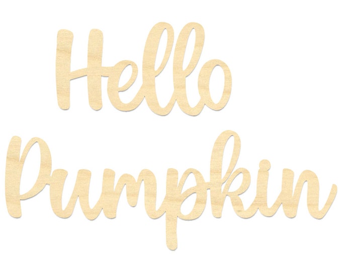 Hello Pumpkin Wreath Attachment Pumpkin Word Cutout Fall Words Fall ...