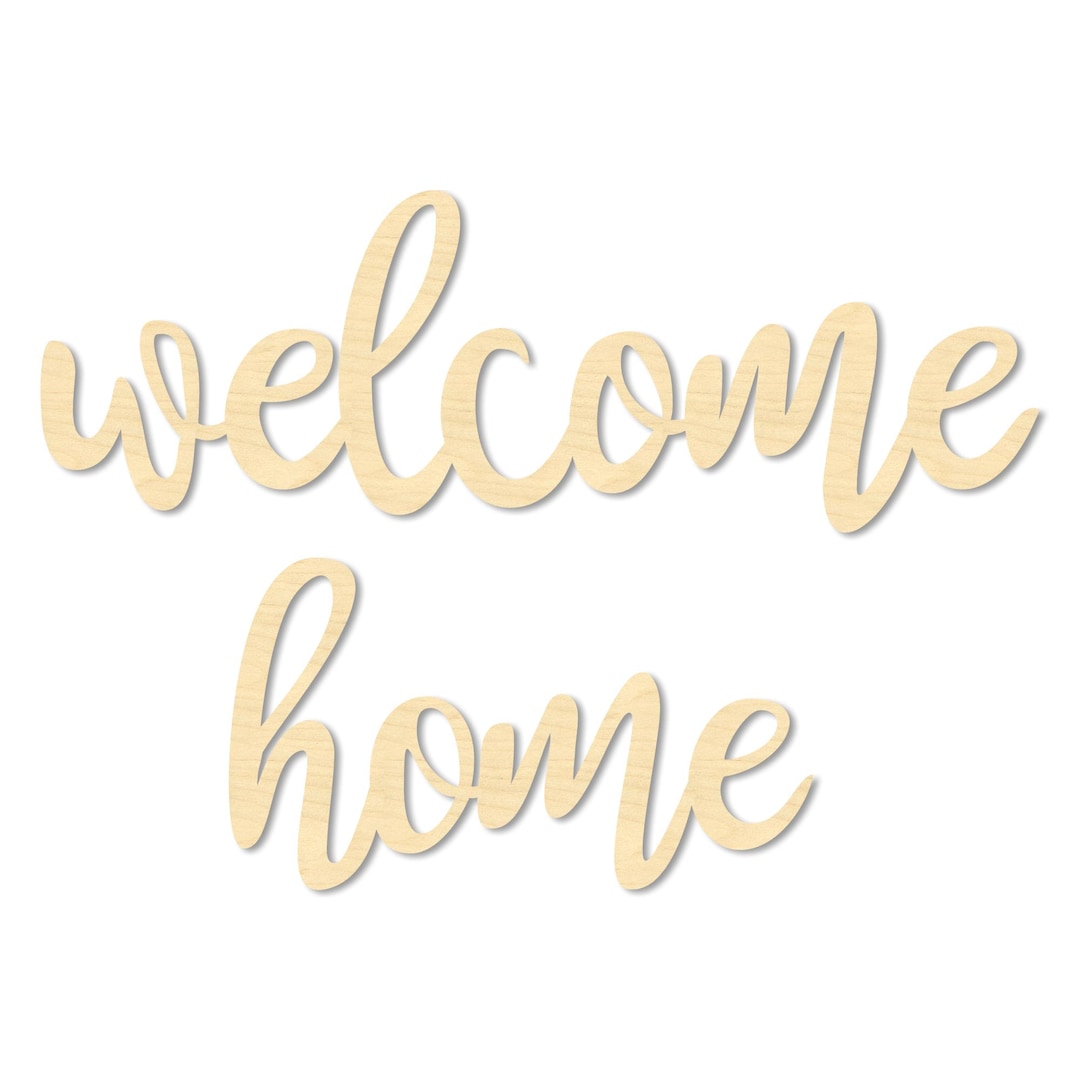 Welcome Home Sign- Wooden Welcome Home Wording - Etsy