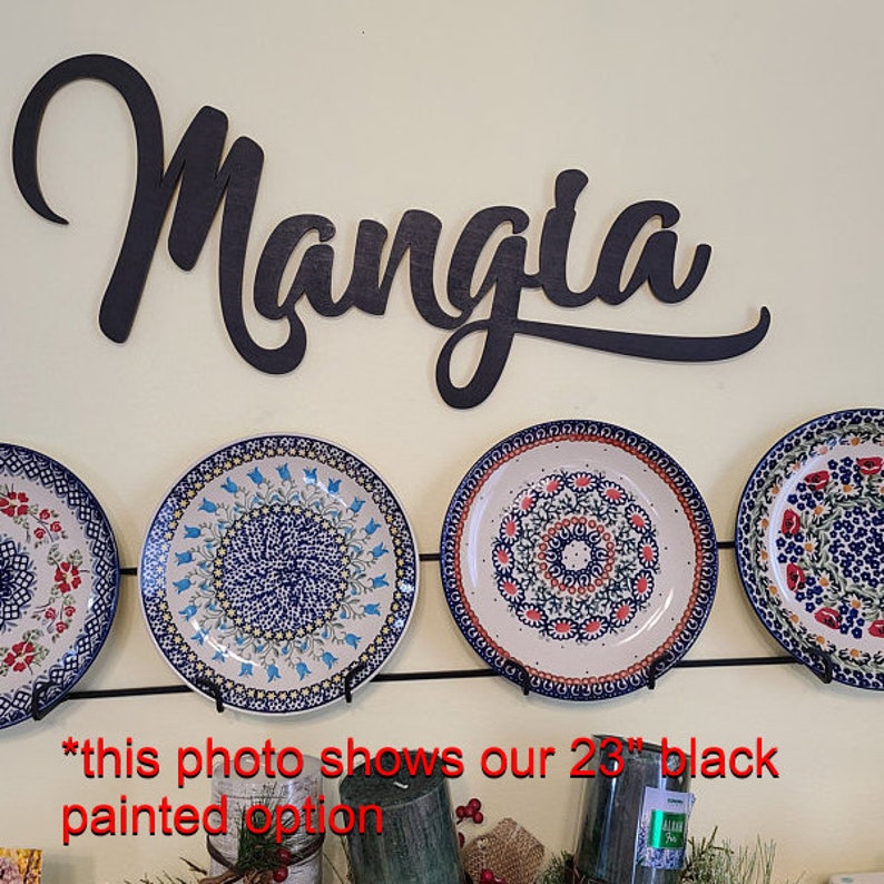 Mangia-laser Cut Mangia Sign | Etsy