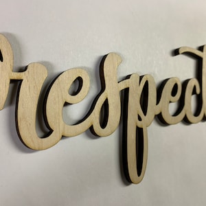 Respect Sign- Respect Wooden Wording- Respect- Laser Cut Respect Sign ...