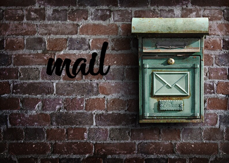Mail Sign-laser Cut Mail Wording | Etsy