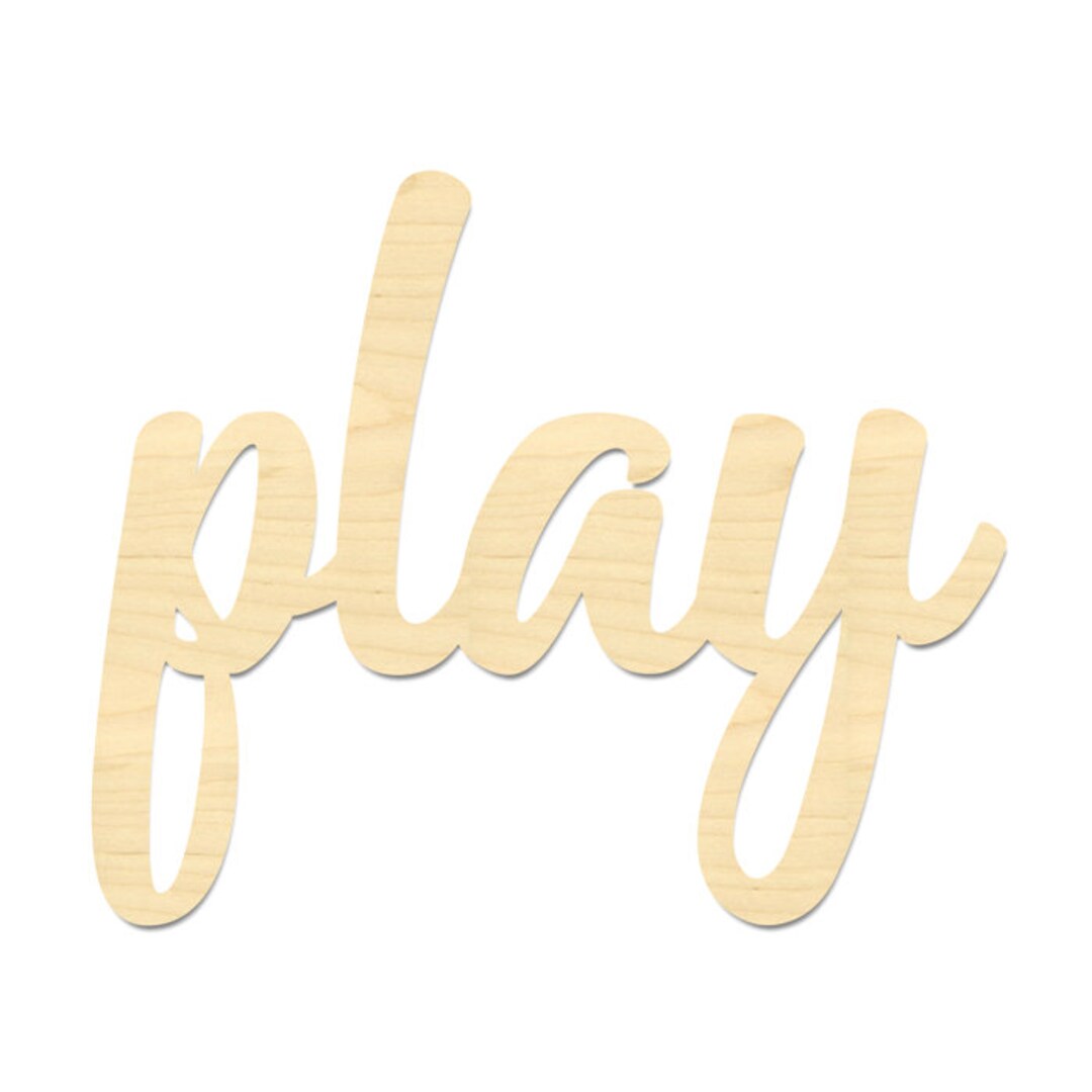 Play Sign- Play Laser Cut Out Wording- Playroom Decor - Etsy