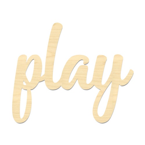 Play Sign Play Laser Cut Out Wording Playroom Decor | Etsy