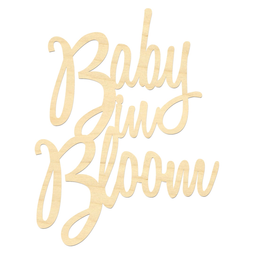 Baby in Bloom Sign- Baby Shower Wooden Wording- Baby Sprinkle ...