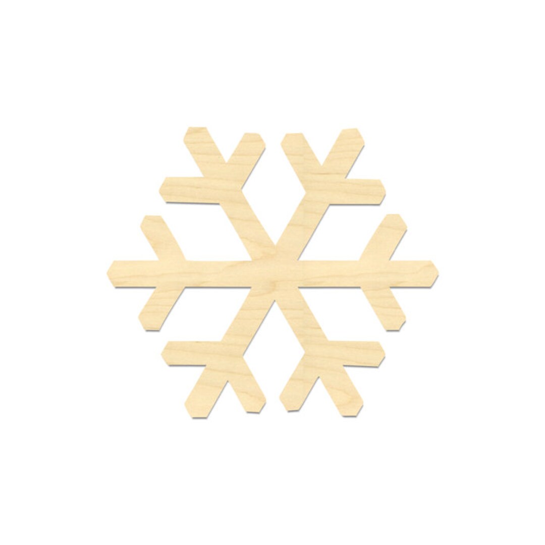 Snowflake Cut Out Shape- Snowflake Wooden Shape- Unfinished Wooden ...