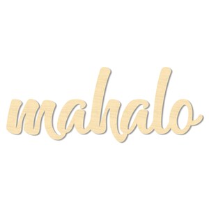 Mahalo Sign- Mahalo Laser Cut Wording- Thank You - Etsy