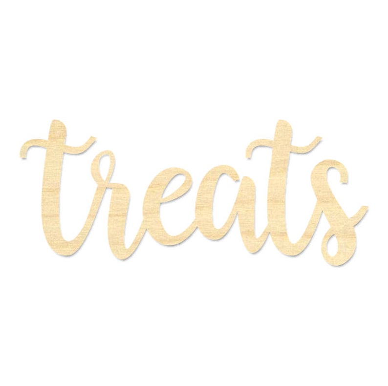 Treats Wording Sign Laser Cut Out Treats Treats Wording - Etsy