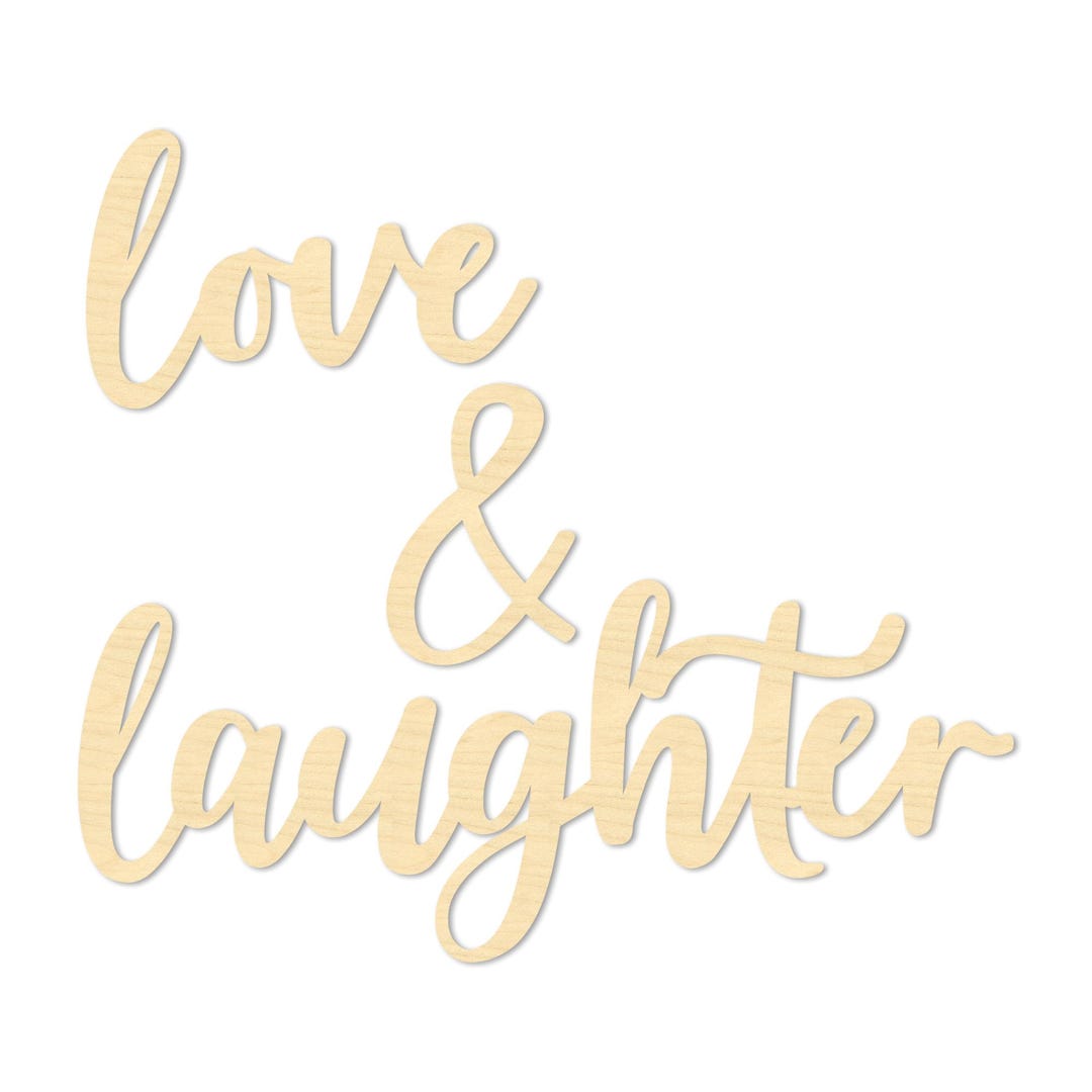 Love and Laughter Sign for Home – Handcrafted Wooden Wall Art - Etsy