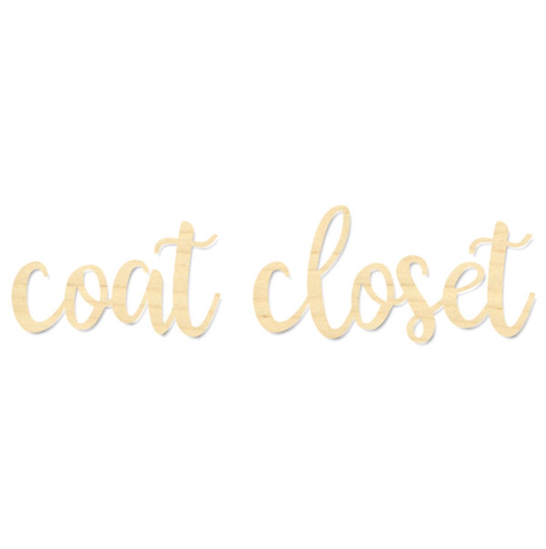 Coat Closet Sign Laser Cut Closet Sign Closet Sign - Etsy