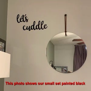 Let's Cuddle Sign-laser Cut Let's Cuddle Wording - Etsy
