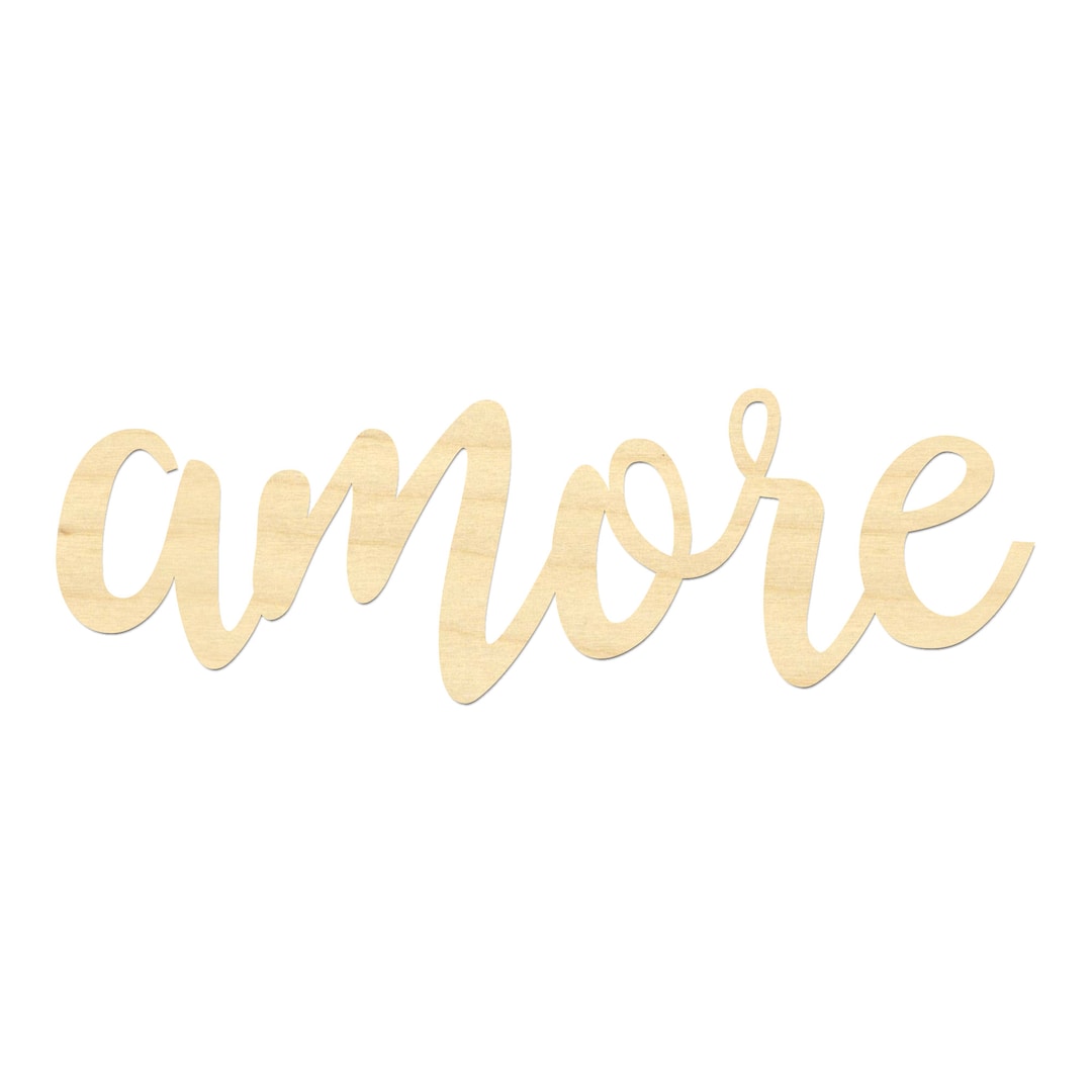 Amore Laser Cut Sign- Italian Love Wording - Etsy