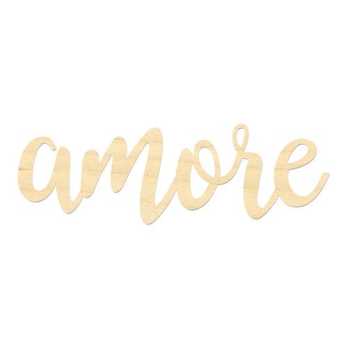 Amore Laser Cut Sign-italian Love Wording - Etsy