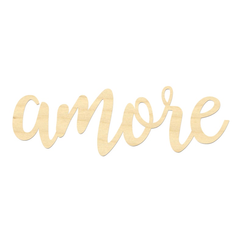 Amore Laser Cut Sign- Italian Love Wording - Etsy