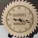 Saw Clock- Custom Workshop Clock- Saw Blade Clock- Wooden Clock - Etsy