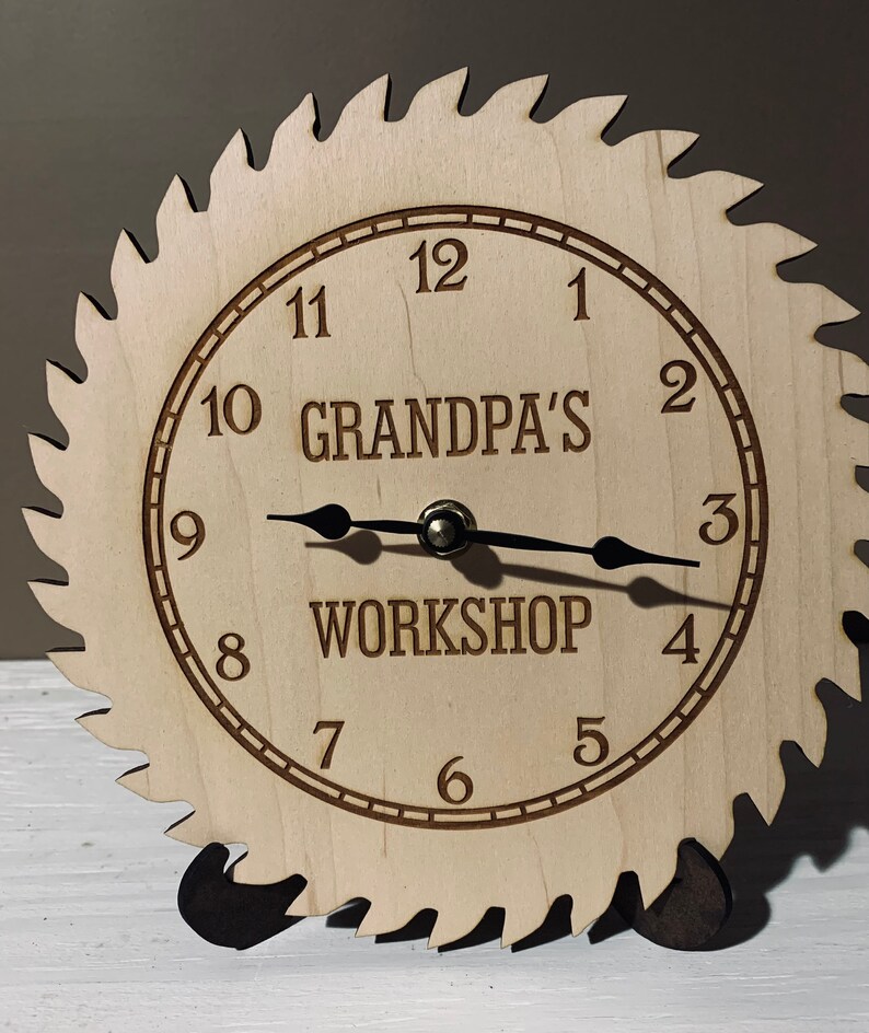 Saw Clock Custom Workshop Clock Saw Blade Clock Wooden - Etsy